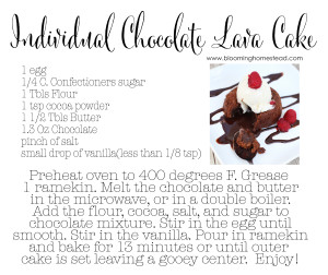 Chocolate Lava Cake - Blooming Homestead